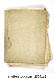 Folder Very Old Note Sheets Isolated Stock Photo 2504162 | Shutterstock