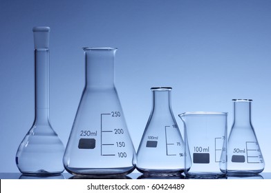 Forefront Some Empty Flasks Laboratory Measurement Stock Photo 60424489 ...