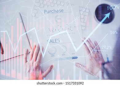 Forex Chart Multi Exposure Work Table Stock Photo 1517331092 | Shutterstock
