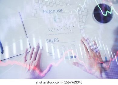 Forex Chart Multi Exposure Work Table Stock Photo 1567963345 | Shutterstock