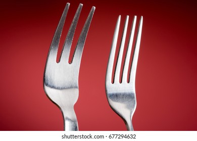 Fork Red Background Horizontal Stock Photo 677294632 | Shutterstock