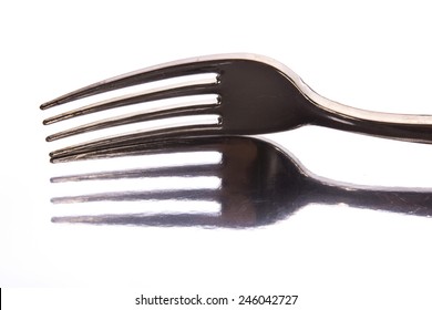 Fork Reflection On White Background Stock Photo 246042727 | Shutterstock