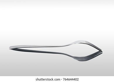 Fork Reflection Side View Isolated On Stock Photo 764644402 | Shutterstock