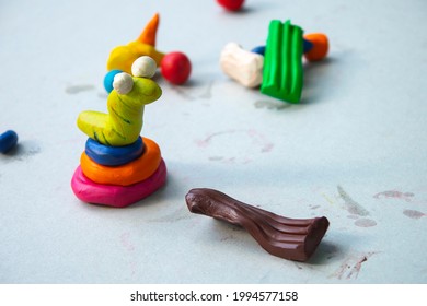 Forms Colors Modelling Clay Statue Concept Stock Photo 1994577158 ...