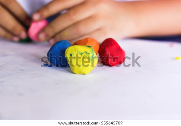 Forms Colors Modelling Clay Statue Concept Stock Photo (Edit Now) 555645709