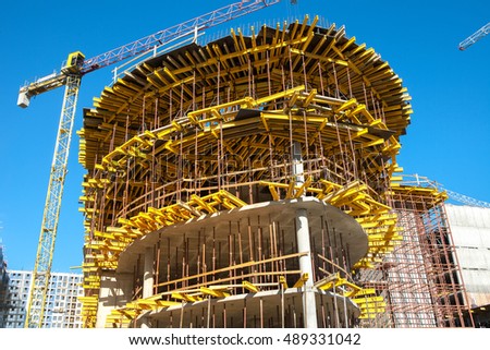 Formwork Building Under Construction Site Crane Stock Photo (Edit Now ...