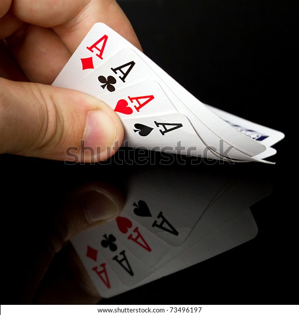 Four Aces Hand Reflection Stock Photo 73496197 | Shutterstock