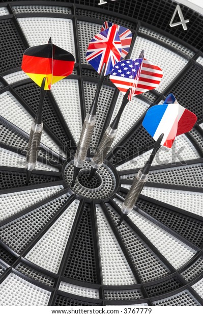 Four Darts Colours Different Flags Stock Photo 3767779 | Shutterstock