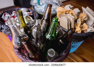 Four Different Container Sorting Plastic Paper Stock Photo 2200620677 ...