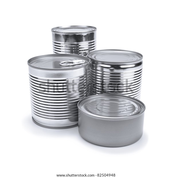 Four Different Tin Cans Isolated On ภาพสต็อก 82504948 | Shutterstock
