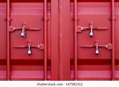 Industrial Intermodal Shipping Container Door Lock Stock Photo (Edit ...