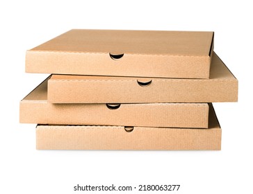 Four Pizza Boxes Stack On Isolated Stock Photo 2180063277 | Shutterstock
