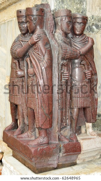 the four tetrarchs representing the 4 emperors of the roman empire ...