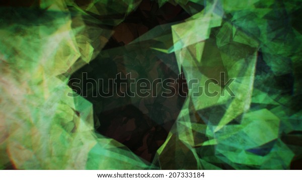 Fractal Polygon Faces Green Stock Photo 207333184 | Shutterstock