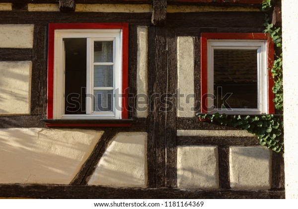 Framework Facade Window Shutters On Sunny Stock Photo 1181164369 ...