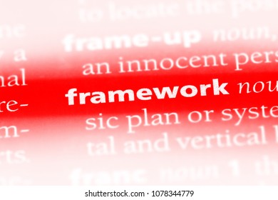 Framework Word Dictionary Framework Concept Stock Photo 1078344779 ...
