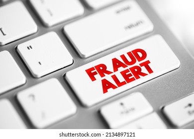 Fraud Alert Text Button On Keyboard Stock Photo 2134897121 | Shutterstock