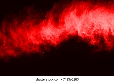 Freeze Motion Red Powder Exploding Isolated Stock Photo 741366283 ...