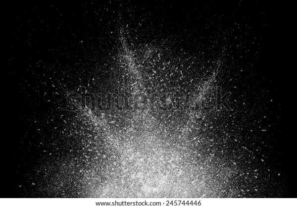 Freeze Motion White Powder Exploding Isolated Stock Photo 245744446 ...