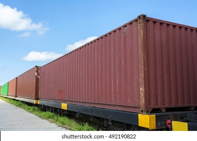 Cargo Train Platform Freight Train Containers Stock Photo (Edit Now ...