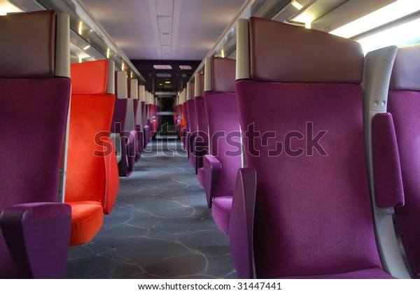 French Tgv Train Interior Stock Photo (Edit Now) 31447441