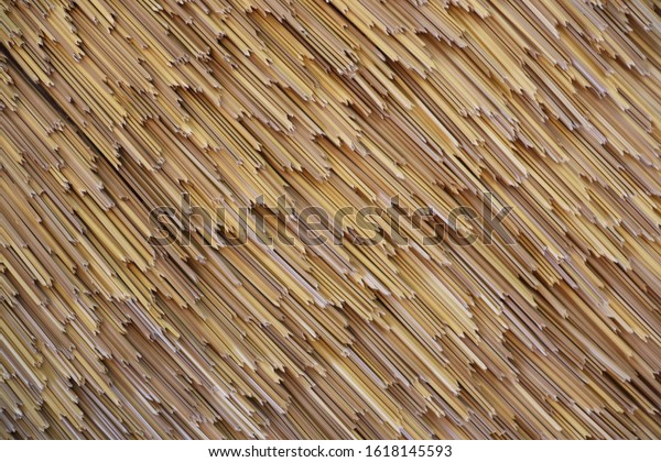 Fresh Brown Thatch Structure Surface Wallpaper Stock Photo 1618145593 ...
