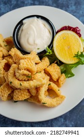 Freshly Cooked Breaded Squid Rolls Lemon Stock Photo 2182749941 ...