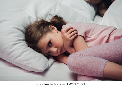Frightened Child Looking Camera While Lying Stock Photo (Edit Now ...