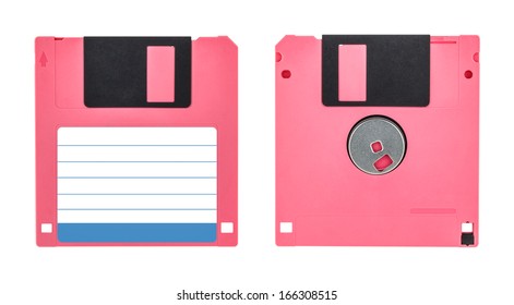 Front Back Pink Floppy Disk Isolated Stock Photo 166308515 | Shutterstock