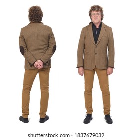 Front Back View Middle Aged Man Stock Photo (Edit Now) 1838142976