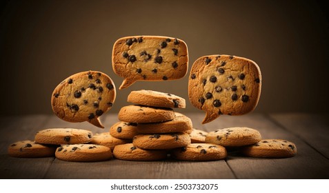 Generate Image Delicious Cookies Arranged Attractively AI-generated ...