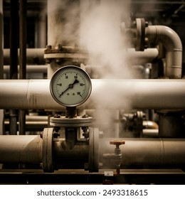 Front Facing View Closeup Pressure Gauge AI-generated image 2493299237 ...