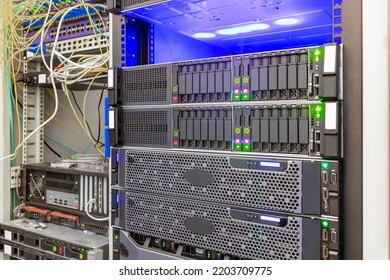 Front Panel Powerful Servers Data Center Stock Photo 2203709775 ...