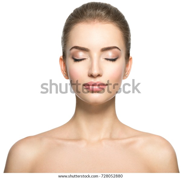 Front Portrait Woman Beauty Face Isolated Stock Photo 728052880 ... Front Portrait Woman Beauty Face Isolated Stock Photo 728052880 ...