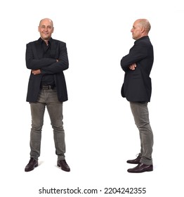 Front Side View Same Man Standing Stock Photo 2204242355 | Shutterstock