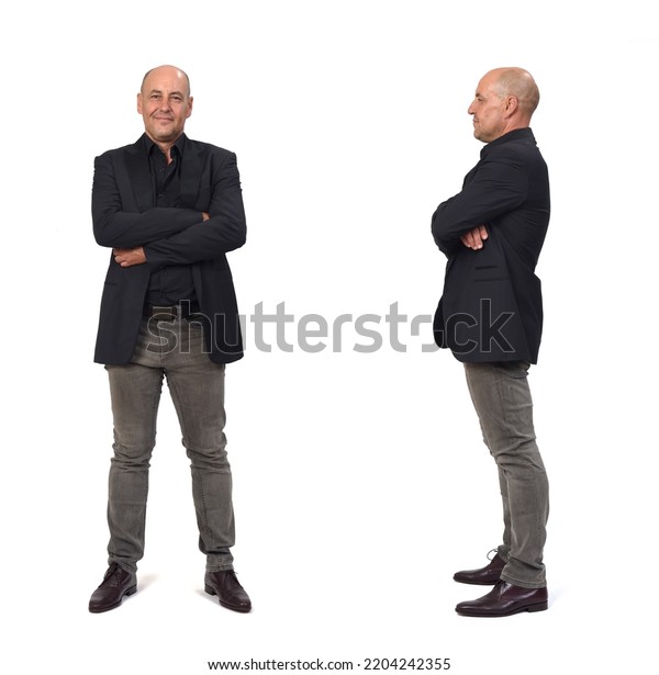 Front Side View Same Man Standing Stock Photo 2204242355 | Shutterstock