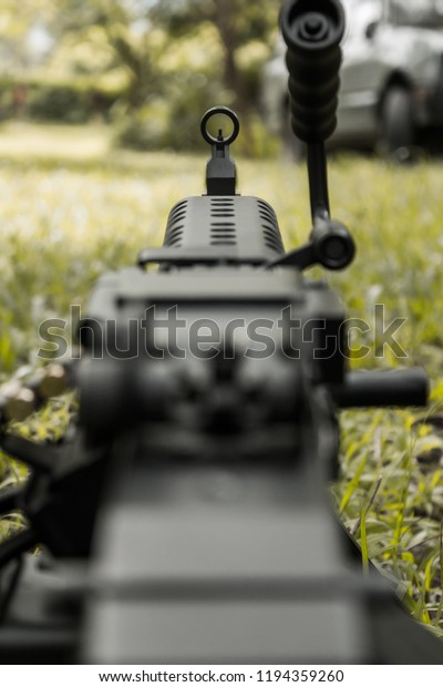 Front Sight M249 Light Machine Gun Stock Photo 1194359260 | Shutterstock