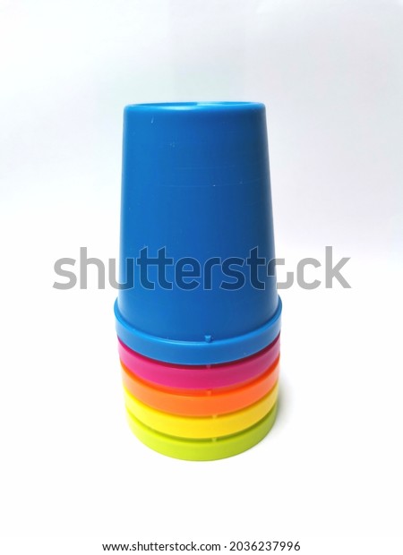 Front View Angle Stack Plastic Cups Stock Photo 2036237996 | Shutterstock