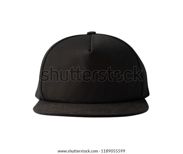 Front View Black Snapback Cap Isolated Stock Photo (Edit Now) 1189055599