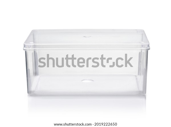 Front View Empty Transparent Plastic Box Stock Photo 2019222650 ...