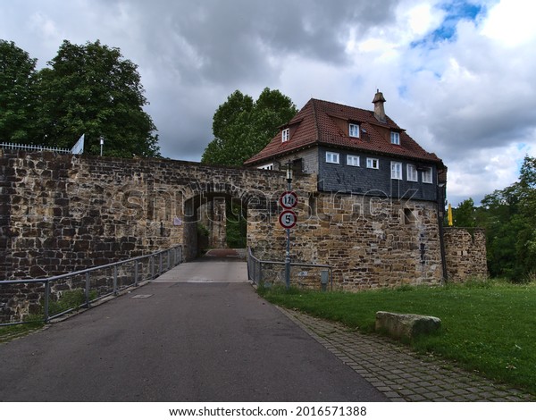 Front View Gate Historic Medieval Castle Stock Photo 2016571388 ...