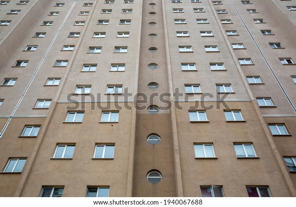 Front View Horizontal Windows Building Stripes Stock Photo 1940067688 ...