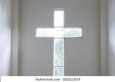 Front View Interior Transparent Window Cross Stock Photo 1823213519 ...