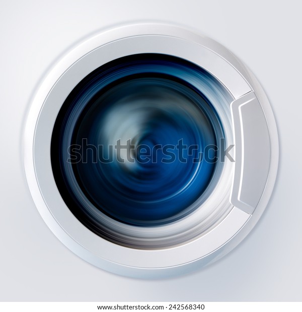 Front View Portion Porthole Washing Machine Stock Photo 242568340 ...