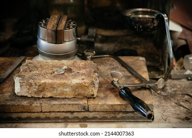 Front View Set Various Tools Placed Stock Photo 2144007363 | Shutterstock