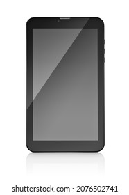 Front View Simple Black Tablet Isolated Stock Photo 2076502741 ...