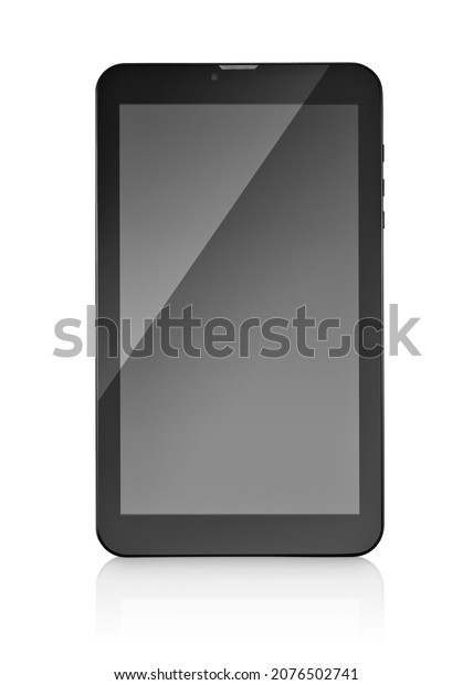 Front View Simple Black Tablet Isolated Stock Photo 2076502741 ...