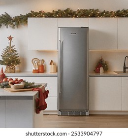 Front View Single Door Fridge Modern AI-generated image 2533882901 ...