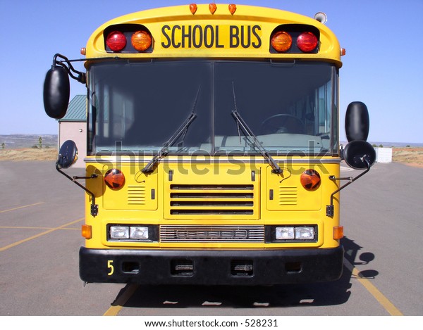 Front View Yellow School Bus Stock Photo 528231 | Shutterstock