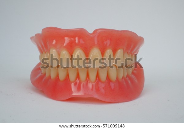 Frontal View Upper Lower Complete Denture Stock Photo 571005148 ...